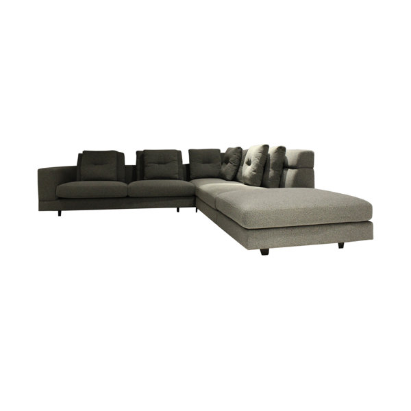 sohoConcept Nirvana 126" Wide Corner Sectional with Ottoman | Wayfair